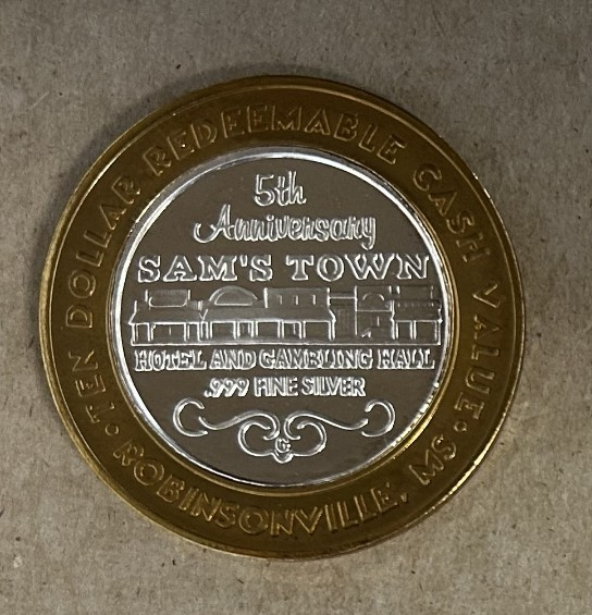 SAM'S TOWN, ROBINSONVILLE, MS "HUCKLEBERRY FINN" SILVER STRIKE IN ...