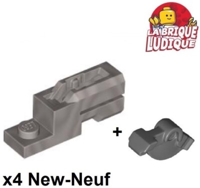 Lego 4x Projectile Launcher 1x2 Mini Blaster Tile Shooter argent/fl ...