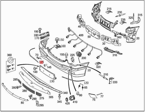 Genuine MERCEDES Bumper Moulding A209 C209 S203 W203 2098850421 | eBay