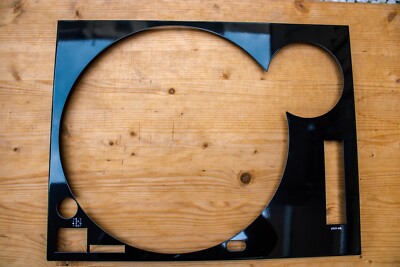 Zomo Faceplate - Cover Metallic Black for Turntables Technics Sl-1200/ ...