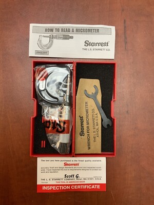 Starrett T436.1XRL-1 Outside Micrometer - 0-1 in Range. ~24566-14 ...