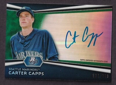 Carter Capps 2012 Bowman Platinum Rookie On Card Autograph Mariners ...