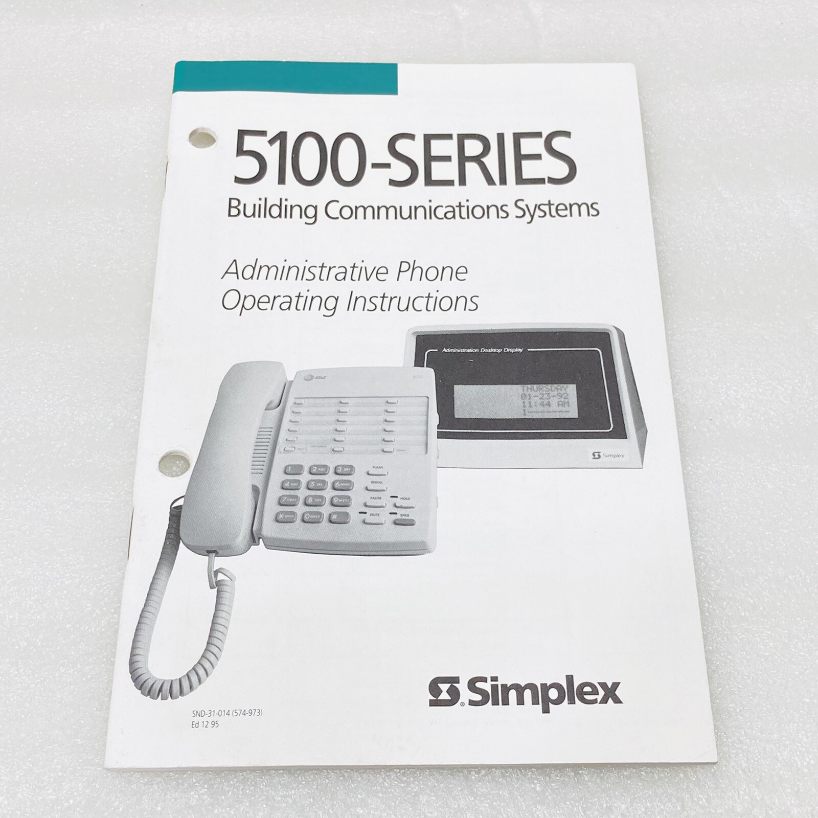 Simplex 5100 Series Building Communications Systems Phone Operating ...
