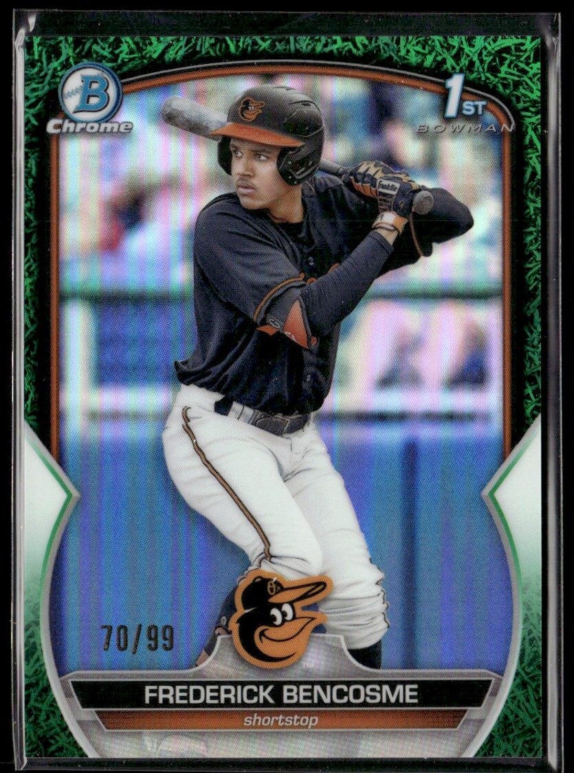 2023 Bowman Chrome Prospects Grass Green Refractor Frederick Bencosme ...