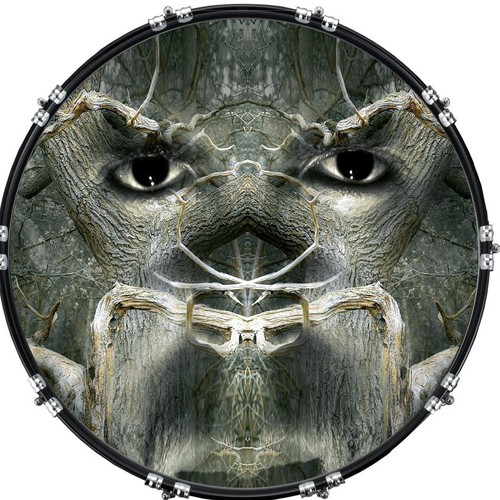 20" Custom Bass Kick Drum Front Head Graphic Graphical Tree Eyes | eBay