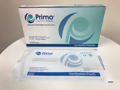 Primo Triple Chek Sterilization Pouch 7.25 x 13 (1000) Bags Dental ...
