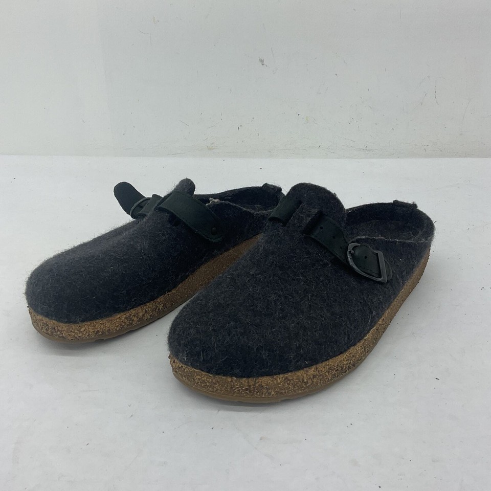 Haflinger Gray Felted Wool Clog Men's Casual Shoes Size 8 Preowned | eBay