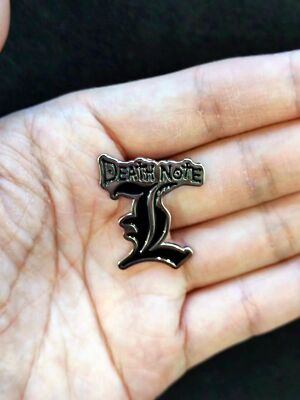 DEATH NOTE L Lawliet Letters Symbol Logo Metal Badge Enamel Pin Anime ...
