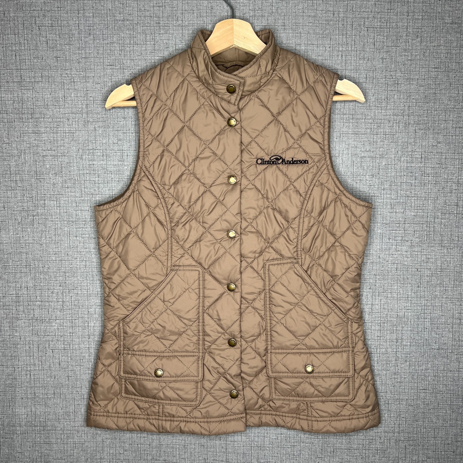 C.C. Filson Vest Women's S Tan Quilted Field Nylon Sn… - Gem