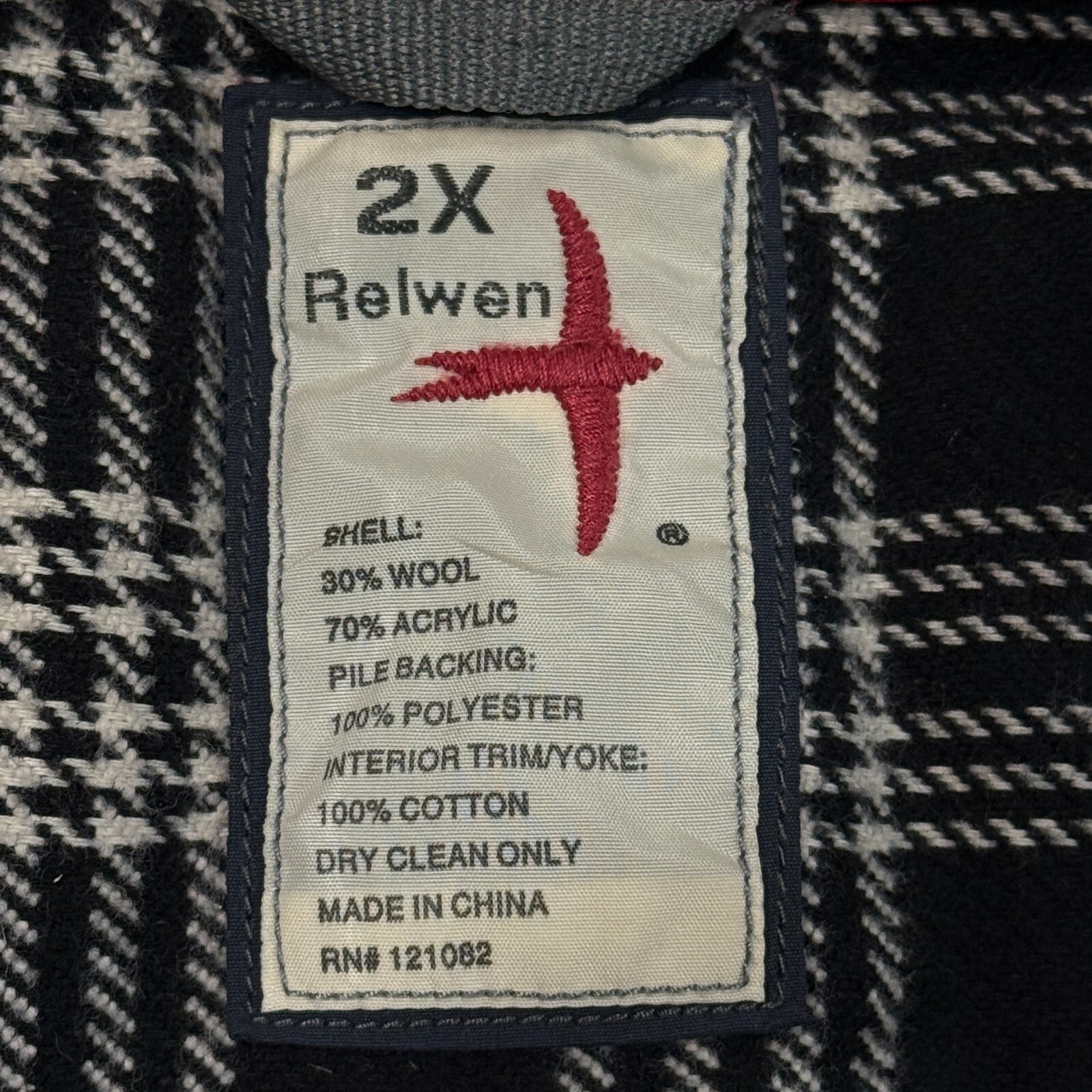 Relwen Bonded Rag Wool CPO Snap Jacket Mens 2XL Marled Gray Wool Blend ...