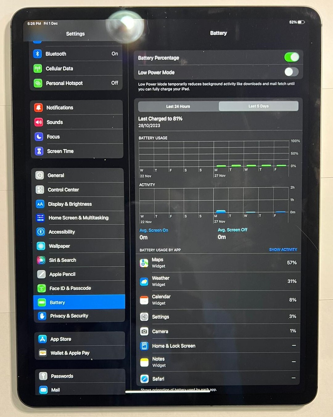 Apple iPad Pro 12.9 4th Gen 128GB Cellular | Red Spot on Screen | 30 ...