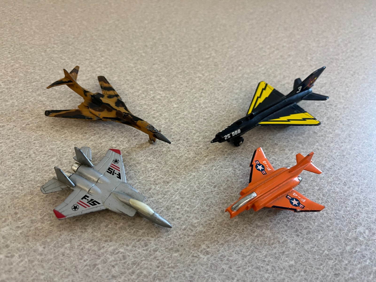 Lot of 4 Vintage Miniature Die Cast Toy Jets | eBay