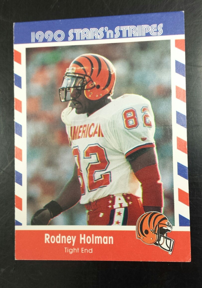 1990 Fleer Stars'n Stripes Football #32 Rodney Holman - Cincinnati ...