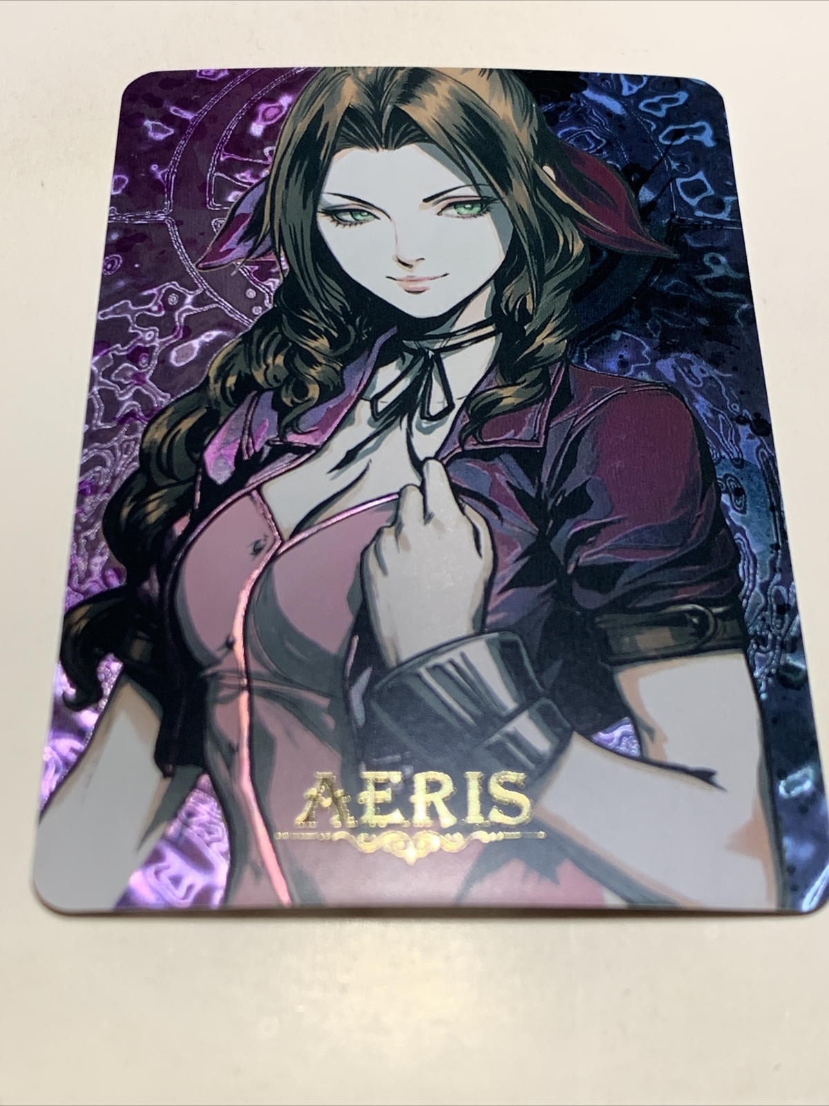 Aeris Aerith Final Fantasy 7 Goddess Anime Waifu Holo Art Card ACG ...