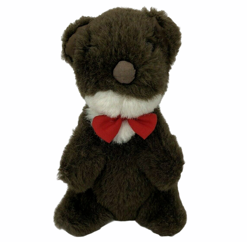 Vintage Plush Sekiguchi Mink in Red Bow Tie Forest Brown Applause ...