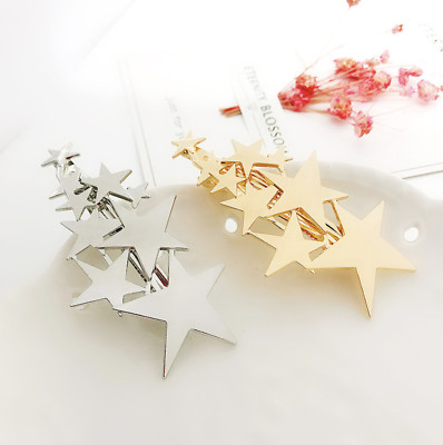 Mutli Star Hair Clips Silver/Gold Starry Hairpin Barrette Slide Grips ...