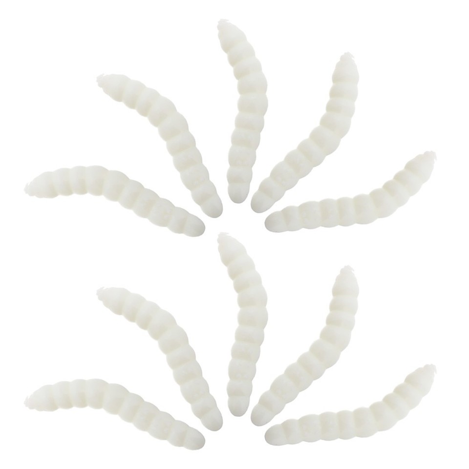 50 Pcs Decorative Maggots Fake Insect Decorations Halloween Favors ...