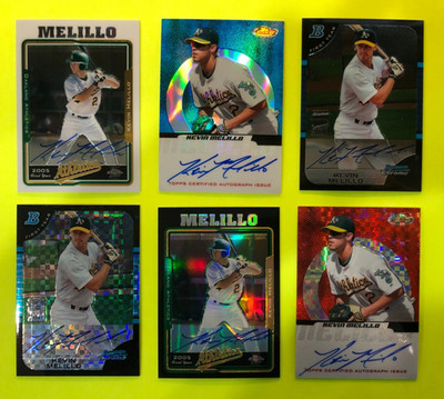 (6) 2005 Kevin Melillo Chrome Auto / Refractor Autograph #d200 #d299 # ...