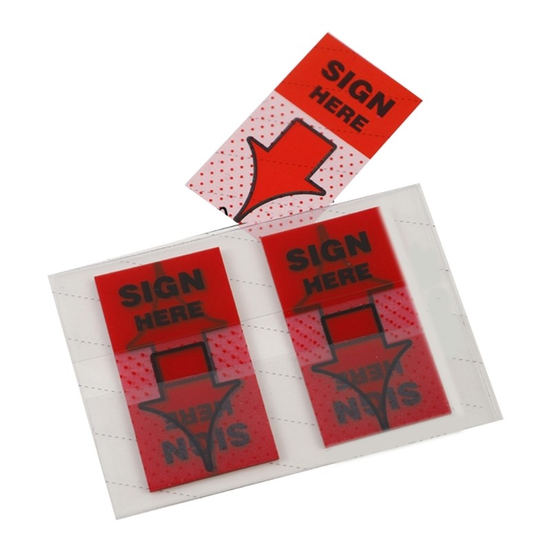 250Pcs Sign and Date Here Tabs with Dispenser Sign Here Stickers Tabs ...
