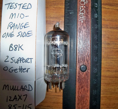 Mid-Range Testing MULLARD Long Gray Plate 2 Support O Getter 12AX7 ...