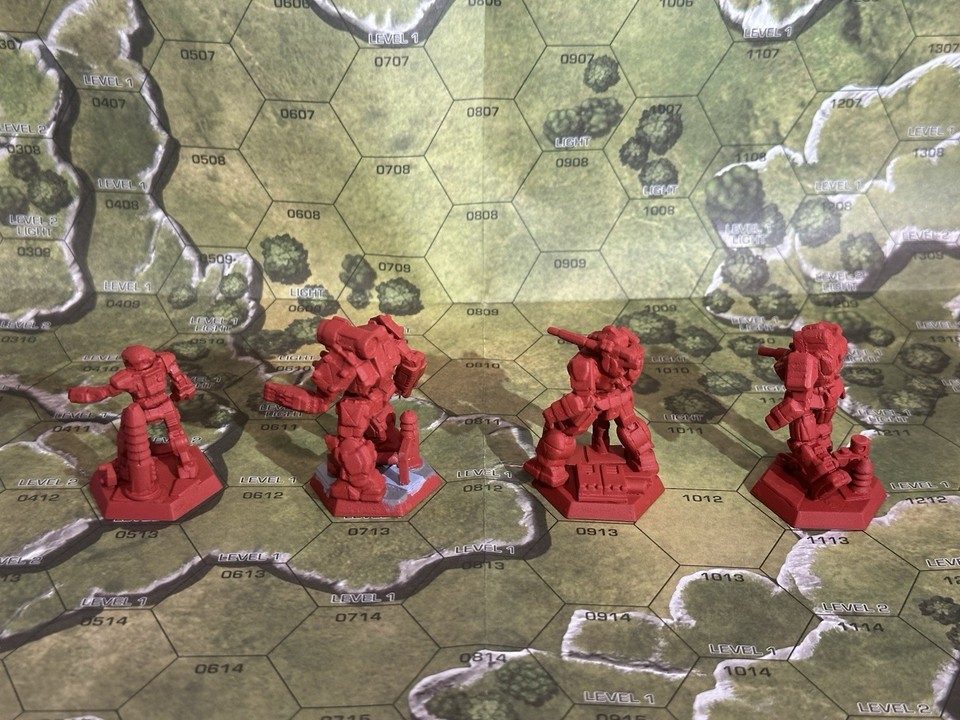 Battletech 4 Primed Mech Lot - Thunderbolt Shadow Hawk Wolverine Commando | eBay