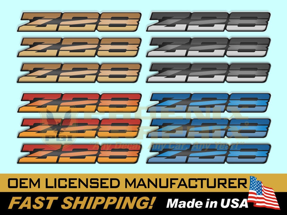 1985 1986 1987 Camaro IROC-Z Z28 Decals Racing Stripes Graphics Emblems ...