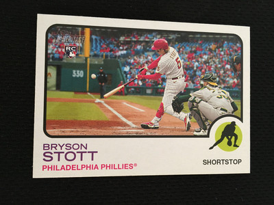 BRYSON STOTT ROOKIE TOPPS HERITAGE 2022 PHILADELPHIA PHILLIES RC ...