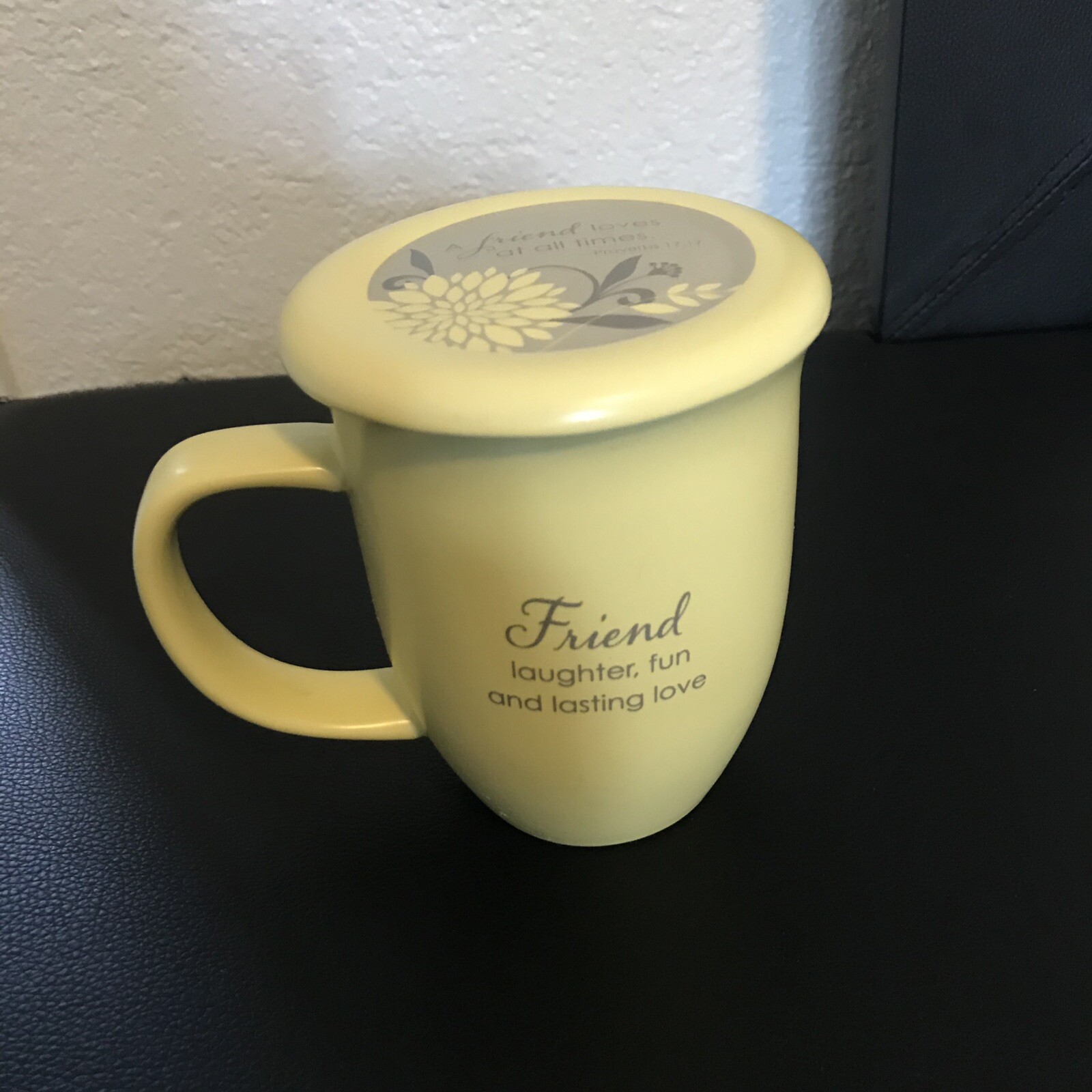 Abbey Press Coffee Mug/Cup With Lid Bible Quote Prov 17:17 A Friends ...
