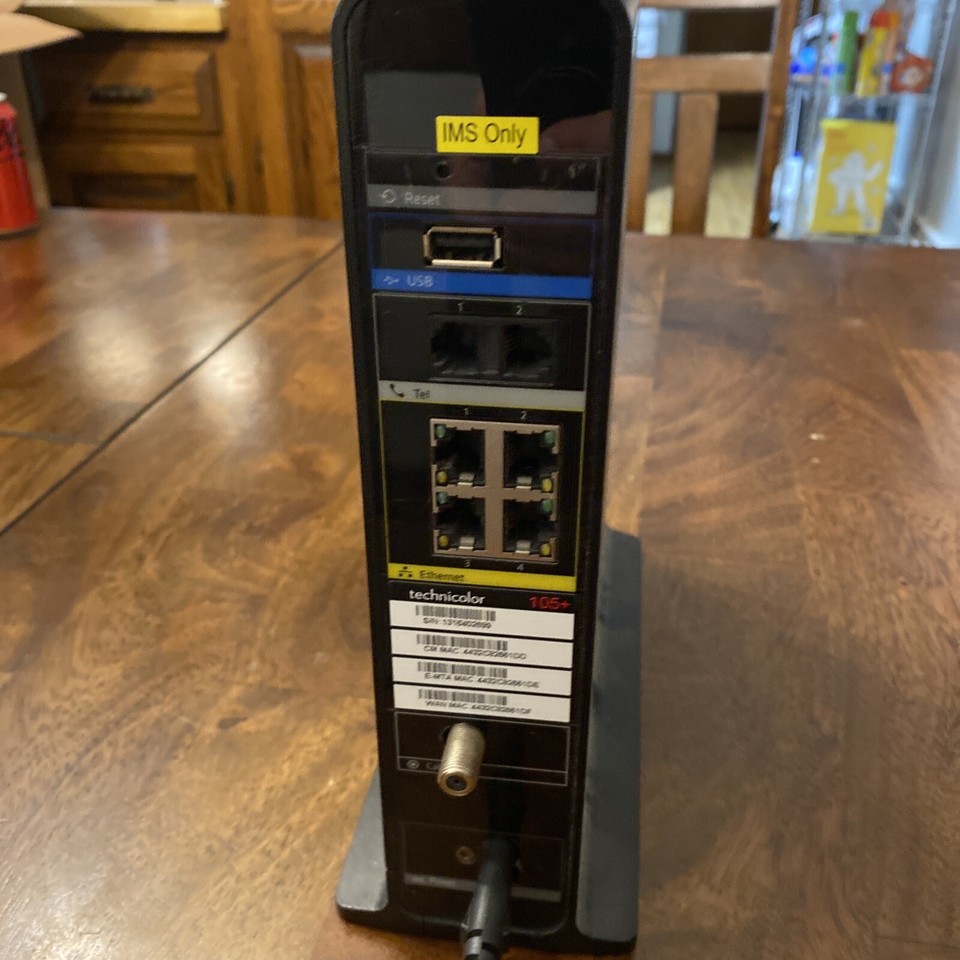 XFINITY COMCAST TECHNICOLOR TC8305C DOCSIS 3.0 IPv6 CABLE MODEM/ROUTER ...
