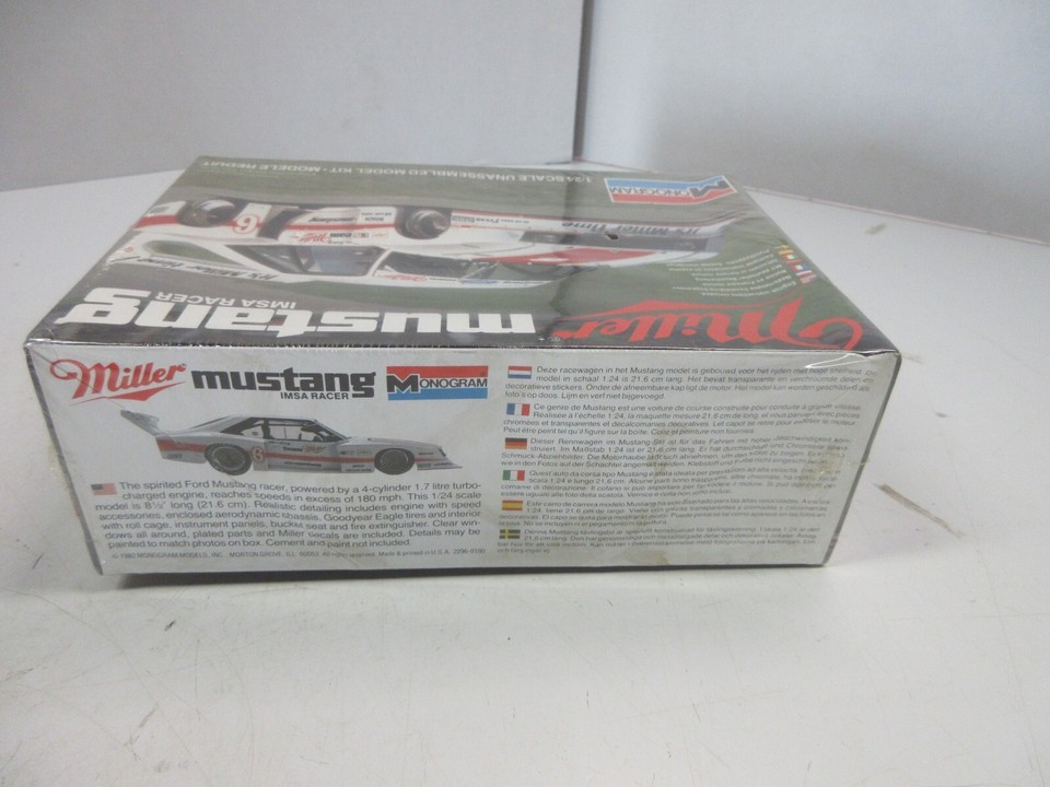 Monogram Miller Mustang IMSA Racer Vintage Model kit 1/24 scale sealed ...