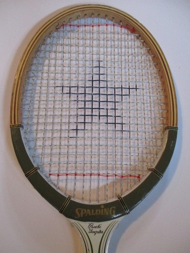 VINTAGE SPALDING PANCHO GONZALES PRIZE CUP WOOD TENNIS RACQUET 4 5/8 M ...