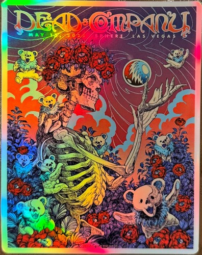 DEAD AND COMPANY LAS VEGAS SPHERE POSTER/STICKER FOIL MAY 15TH 2025 ...