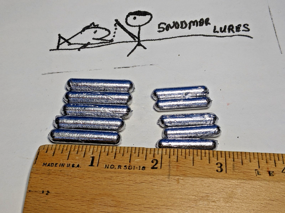 10 - lead Inline Spinner Body weights Sinker Lure Making 5 - 1/4 oz 5 ...