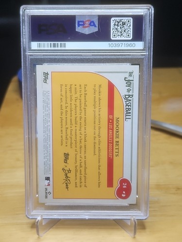 2023 Topps Bob Ross Joy of Baseball MOOKIE BETTS Green Sap /75 PSA 9 MT ...