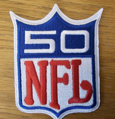 NFL 1969 NFL 50th Anniversary Patch Football Embroidered Iron On Patch ...
