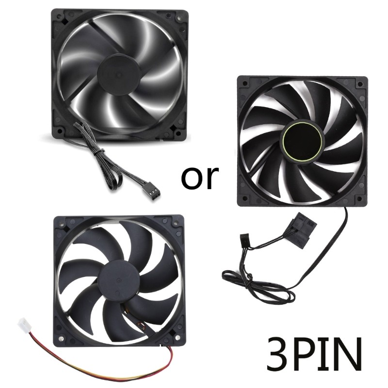 120mm PC Case Fans 120mm High Airflow Quiet Edition 4Pin 3Pin Fans for ...