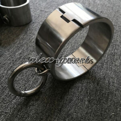 316 Stainless Steel 6CM Height Heavy Big Rings Cangue Neck Collar Cuff ...