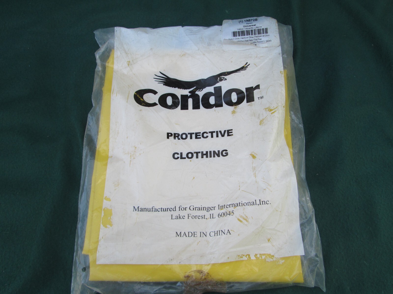 CONDOR 1N872 Bib Apron Universal Yellow PVC/Nylon PK 6 for sale online ...