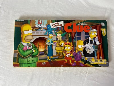 Simpsons CLUE Board Game (1st Edition) 2000 - Pewter Pieces - Complete ...