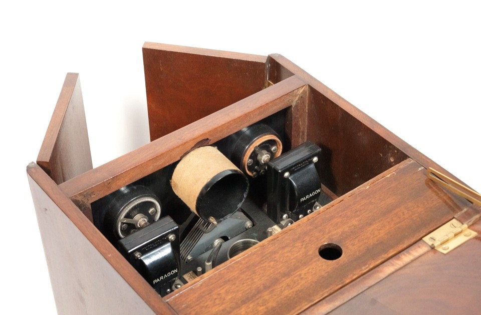 Near Mint, Working 1923 Paragon III-A Radio w/Burl Walnut Cabinet ...