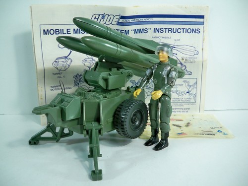 K22i3998 MOBILE MISSILE SYSTEM MMS HAWK & DECALS COMPLETE 1982 GI JOE ...