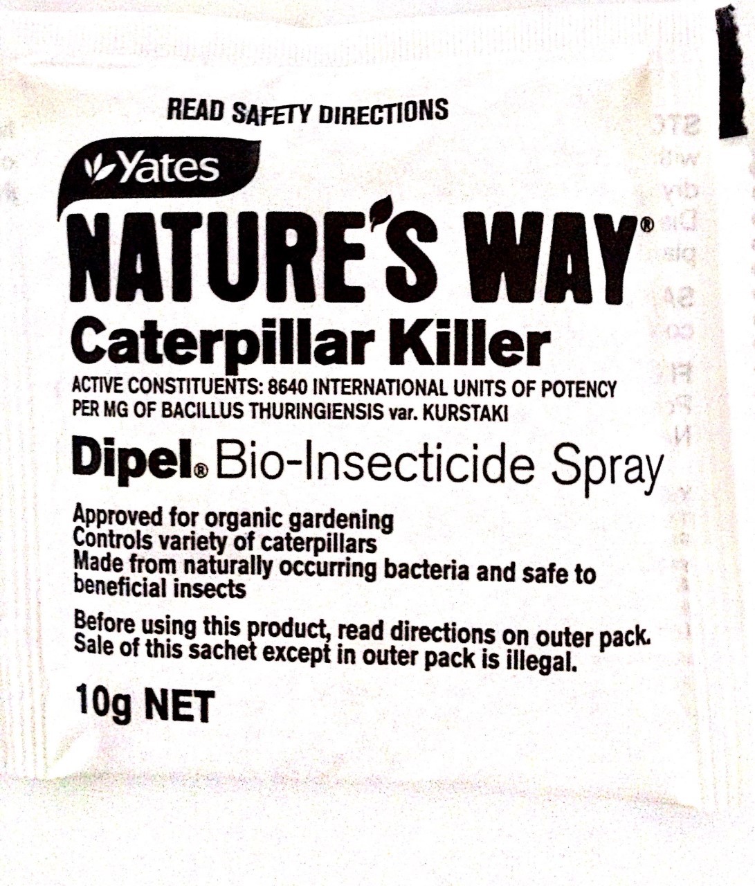 Yates Dipel Safe Organic Pesticide Insecticide Caterpillar ...