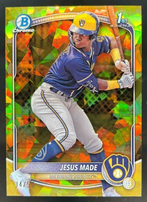 2025 Bowman Sapphire Jesus Made Chrome 1st Gold Refractor #34/50 | eBay