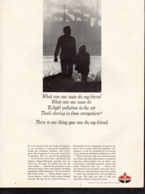 Original Print advertisement ad American Oil Company What can One man ...