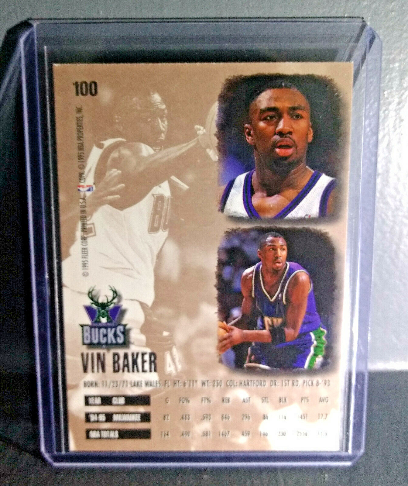 1995-96 Vin Baker Fleer Ultra #100 Basketball Card | eBay