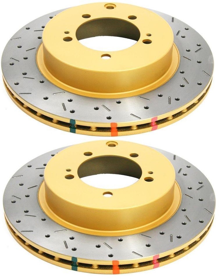 DBA Rear Drilled & Slotted 4000 Series T3 Slot Rotor for WRX STI 04-12 ...