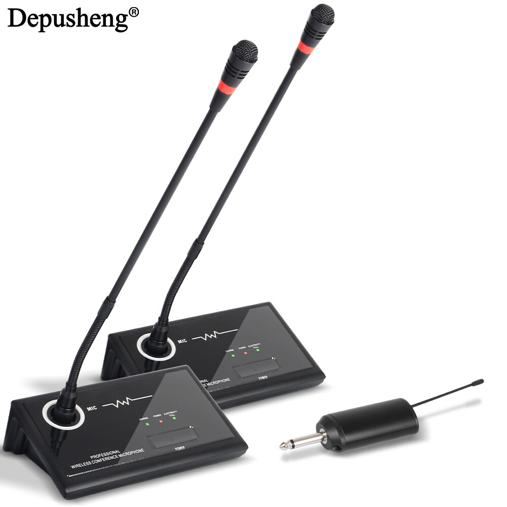 UHF Wireless Conference Microphone Depusheng Desktop Gooseneck Mic for ...