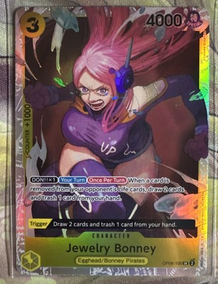 Jewelry Bonney OP08-105 (Super Rare) Two Legends ONE PIECE Card Game ...