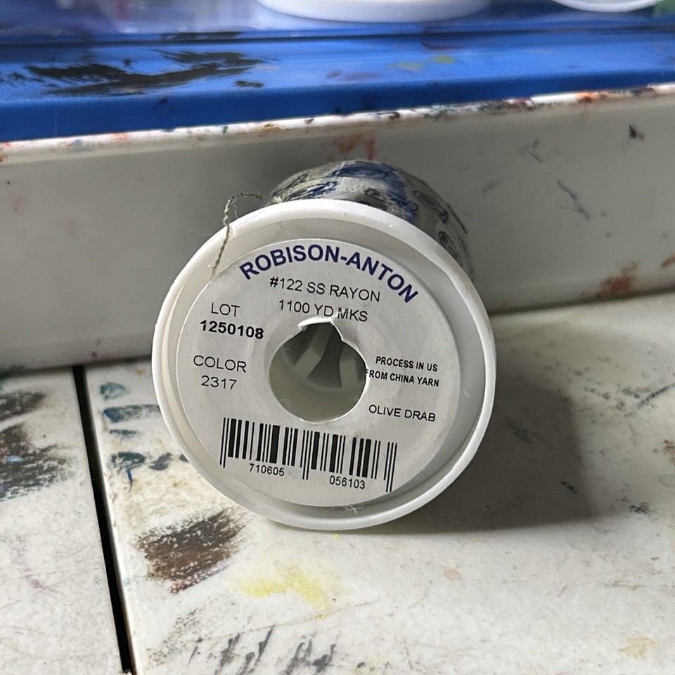 Robinson-Anton Embroidery Thread Spool, #122 SS RAYON, 1100 Yards, 2317 ...