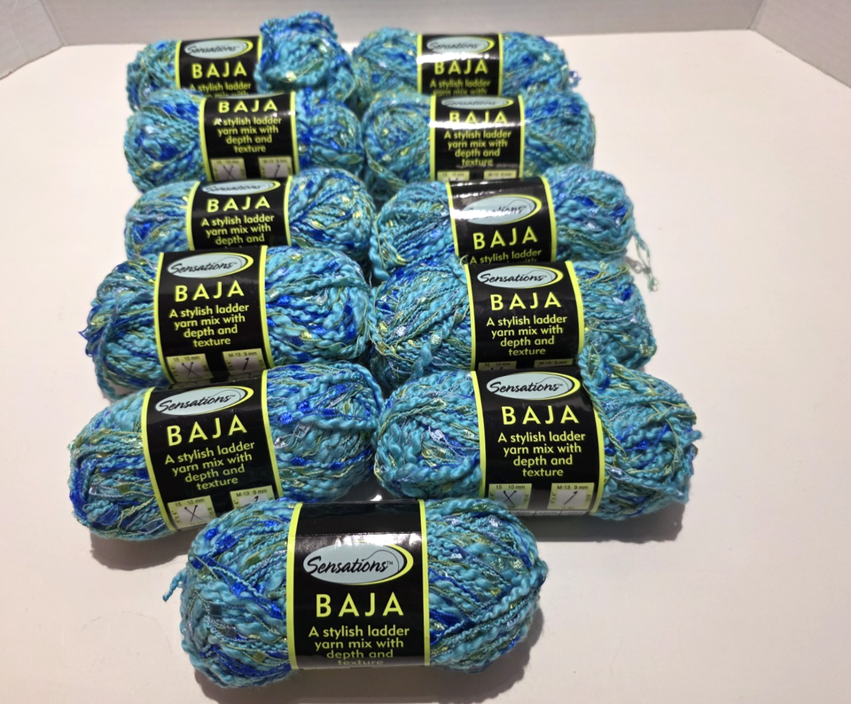 Sensations Baja Yarn Turquoise Multi Baja Color 2554 Lot 786 New 11 ...